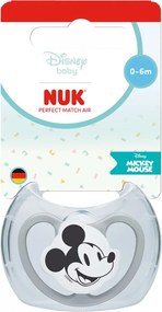 Dudlík NUK Perfect Match Air Disney Mickey Mouse 0-6 měsíců grey, vel. 0-6 m
