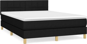 Box spring postel s matrací černá 140 x 190 cm textil 3140611