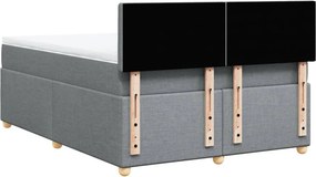 Box spring postel s matrací světle šedá 160 x 200 cm textil 3286745