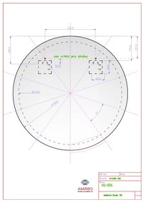 Kulaté zrcadlo do koupelny s LED osvětlením - ⌀ 70 cm - Ambiente Ronde