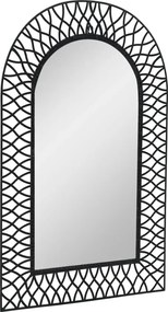 vidaXL Zahradní nástěnné zrcadlo s obloukem 50 x 80 cm [275607] Barva: Černá