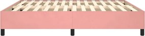 Rám postele s boxspringem růžový 200 x 200 cm samet 3121143