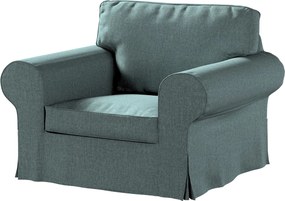 Potah na křeslo IKEA Ektorp barva modrá látka pletený vzor