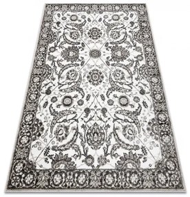 koberec MATEO 8037/944 Moderní rám, květiny strukturální šedá / béž velikost 200x290 cm | krásné koberce cz