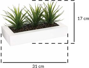 Umělá rostlina Aloe Vera v květináči, 31 x 16 x 17 cm