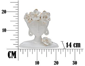 Bílá porcelánová váza Mauro Ferretti Young Woman
