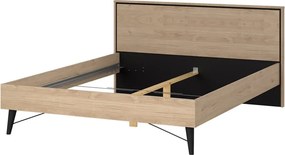 Dvoulůžková postel bez roštu v přírodní barvě 160x200 cm Ry – Tvilum