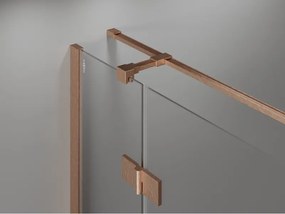 Mexen Mist HT, sprchový kout s výklopnými dveřmi pravý 100 x 85 cm, čiré sklo, měděná matná, 8A5T-100-085-65-00-P
