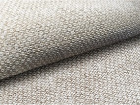 Béžová čalouněná dvoulůžková postel s úložným prostorem s roštem 180x200 cm Mano – Makamii
