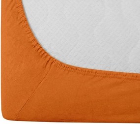 Jersey prostěradlo HIGHFIT oranžové 180 x 200 cm