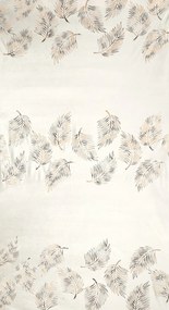 ZATEMŇOVACÍ ZÁVĚS NA KROUŽCÍCH IDALIA 140X250 CM LISTY