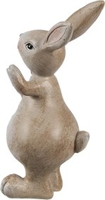 Dekorace hnědý králík s vajíčkem - 5*4*11 cm