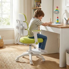 Dětská rostoucí židle Neoseat KIDDY THREE — látka, pratelný potah, zelená