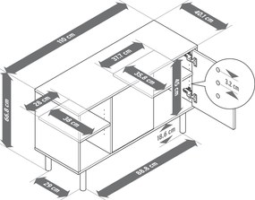 Tchibo - Odkládací skříňka v travertinovém vzhledu