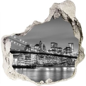 Wallmuralia Fotoobraz díra na stěnu Brooklynský most 75x75 cm