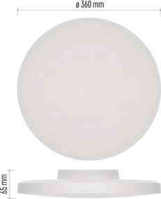 EMOS Bílé stropní LED svítidlo 360mm 13-18W IP55 CCT ZM7151