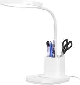 Stolní LED lampa s organizérem TOLA bílá K-BL1301