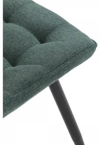 Jídelní židle zelená látka, černé kovové nohy HC-462 GRN2