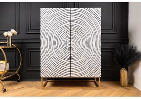 Massive home | Vysoká komoda Zen Circle 120cm  bílá / černá