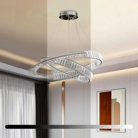 Toolight Toolight, LED křišťálové stropní svítidlo APP1525-CP60/80, chrom, OSW-06973