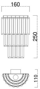 Brilagi - Nástěnné svítidlo CRYSTAL 1xE14/60W/230V lesklý chrom