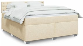 Box spring postel s matrací krémová 180x200 cm textil 3285986