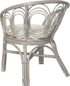 vidaXL Jídelní židle s poduškou přírodní ratan a len [325476] Barva: světle hnědá