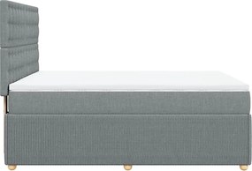 Box spring postel s matrací světle šedá 140 x 200 cm textil 3292093