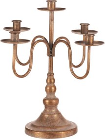 Kovový svícen 40 cm zlatý FUP559