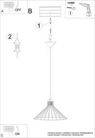 Sollux Lighting Závěsné svítidlo EDA