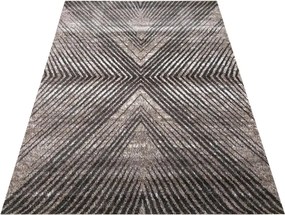 DY Hnědý koberec s geometrickým vzorem Panamero 14 Rozměr: 60x100 cm