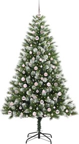 Umělý vánoční stromeček s umělým sněhem 300 LED Teplá bílá 3395453