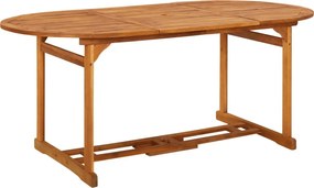 vidaXL Zahradní jídelní stůl 180 x 90 x 75 cm masivní akáciové dřevo [315948]