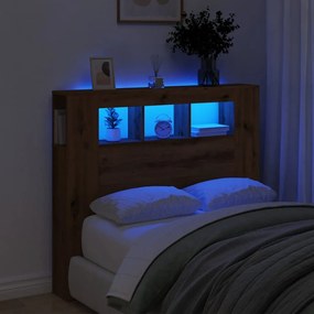 Čelo postele LED dub artisan 120x18,5x103,5 cm kompozitní dřevo