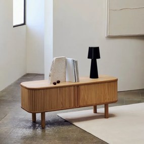 OnaDnes -20% Dřevěný TV stolek Kave Home Mailen 120 x 40 cm