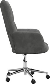Relaxační křeslo tmavě šedé samet 328162