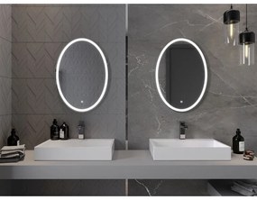 Mexen Elz, LED koupelnové zrcadlo s podsvícením 50 x 70 cm, 6000K, ochrana proti zamlžování, 9802-050-070-611-00