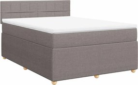 Box spring postel s matrací taupe 160x200 cm textil 3287511