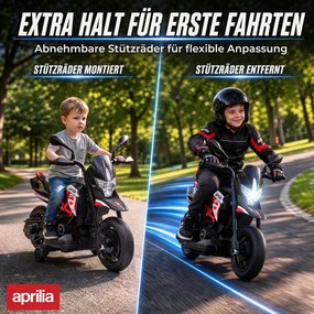 AIYAPLAY dětská elektrická motorka Aprilia 6 V, červená