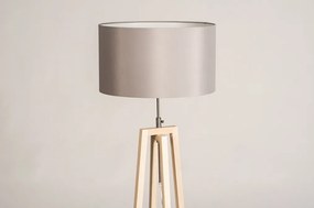 Stojací designová lampa Paola Grey Maison and Natur Wood