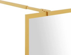 Zástěna do průchozí sprchy čiré ESG sklo zlatá 80 x 195 cm 154943