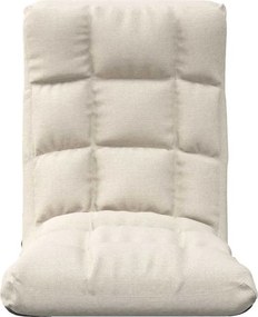 Skládací lenoška na podlahu krémová textil 336586