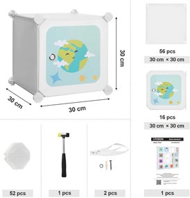 Dětský modulární regál VOLIER 153 cm vesmír