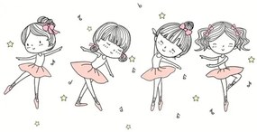 Samolepky na zeď - dívka na houpačce, tancující dívky Varianta: tancující dívky