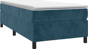 Rám postele s boxspringem tmavě modrý 90x200 cm samet 3121100