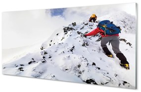 Obraz na skle horolezectví 140x70 cm