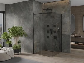 Mexen Omega sprchový kout 100x100cm, 8mm sklo, černý profil-čiré sklo, 825-100-100-70-00