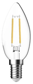Čirá LED svíčka NORDLUX Filament 1,2 až 5,9 W, 2700 K - 4 W, 470 lm