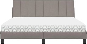 Postel s matrací Hanko taupe 160 x 200 cm textil 3310542