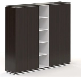 Vysoká šatní skříň Creator 202,2 x 44,5 x 185,9 cm, bílá / wenge